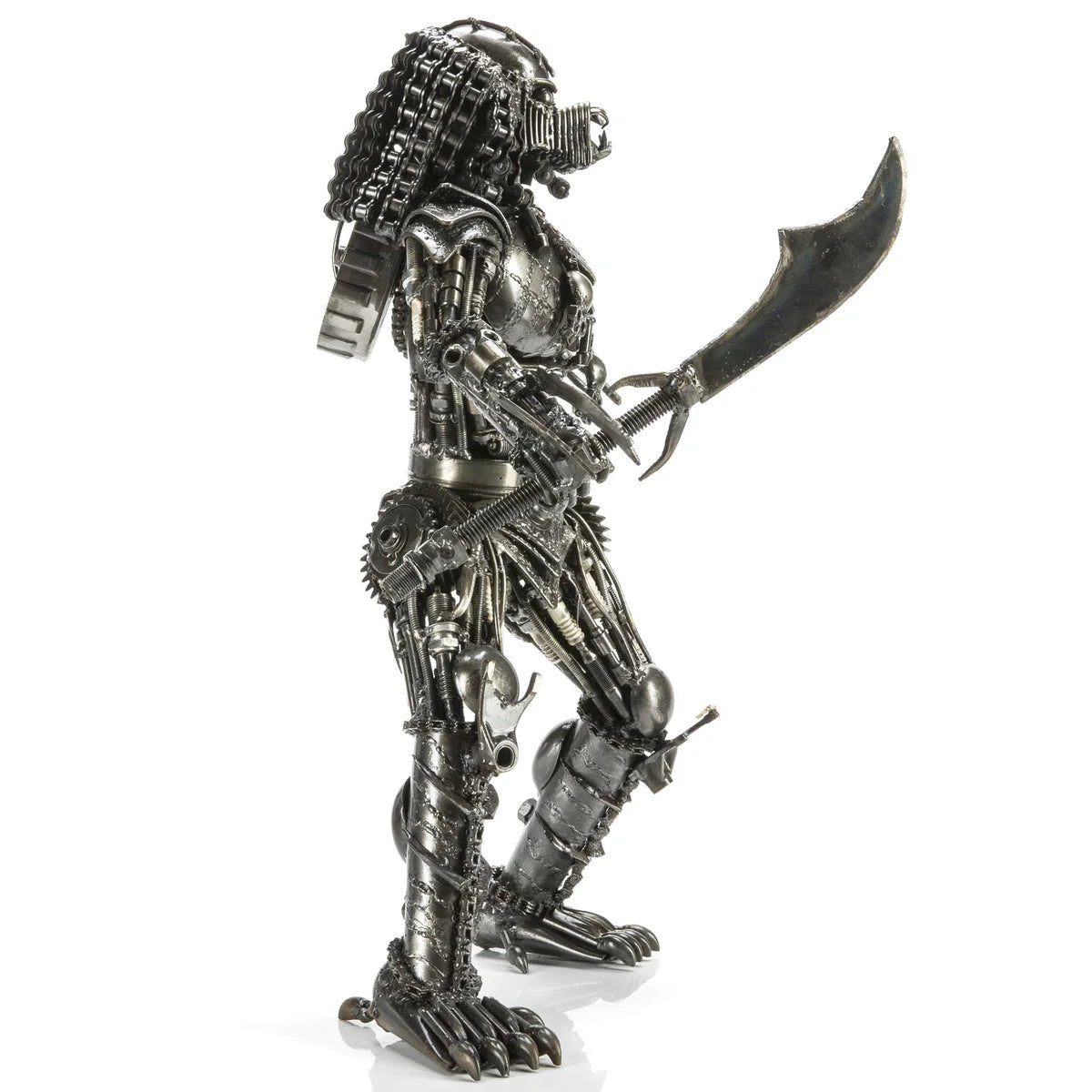 23" Predator with Sword Inspired Recycled Metal Sculpture – Xformerz
