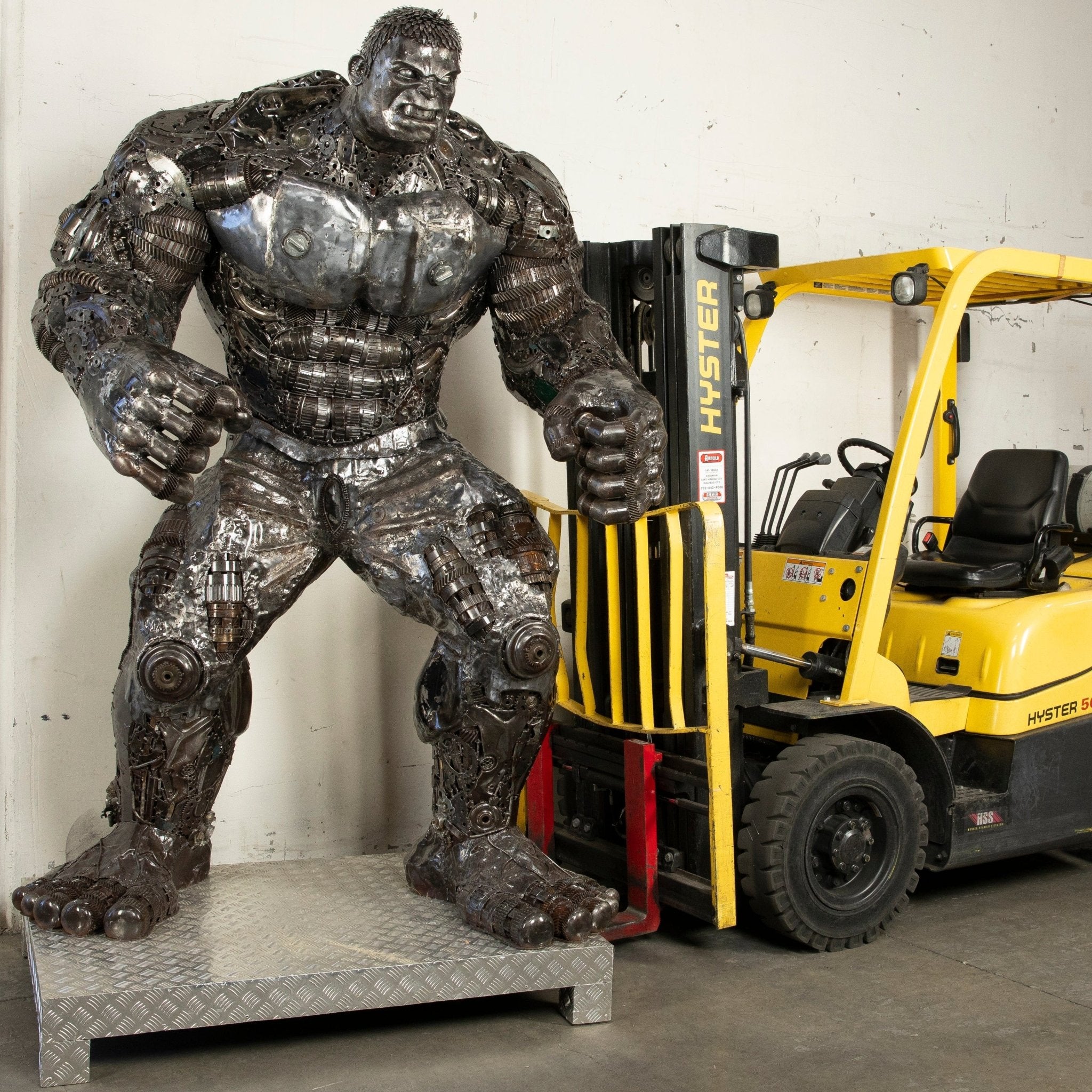Recycled Metal Hulk Incredible Hulk Smashes At The Ironworks British