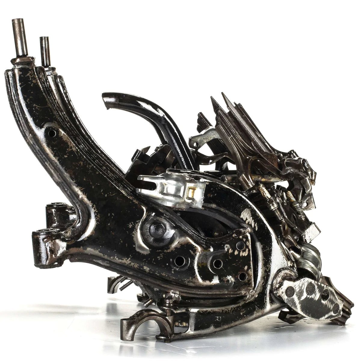 Megatron Head Inspired Recycled Metal Art Sculpture – Xformerz